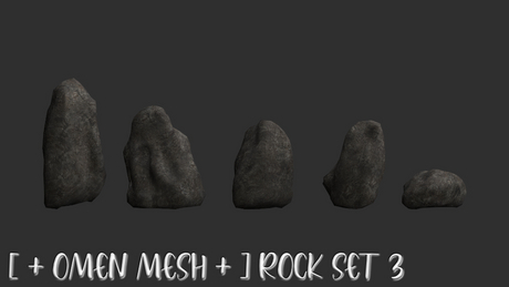 Second Life Marketplace - [ + OMEN MESH + ] ROCK SET 3